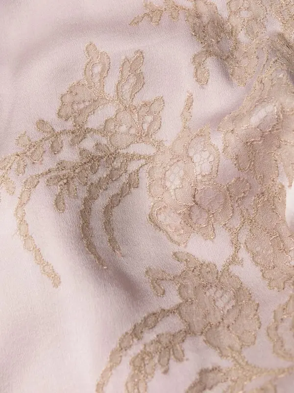 Carine Gilson Lace-applique Silk Robe