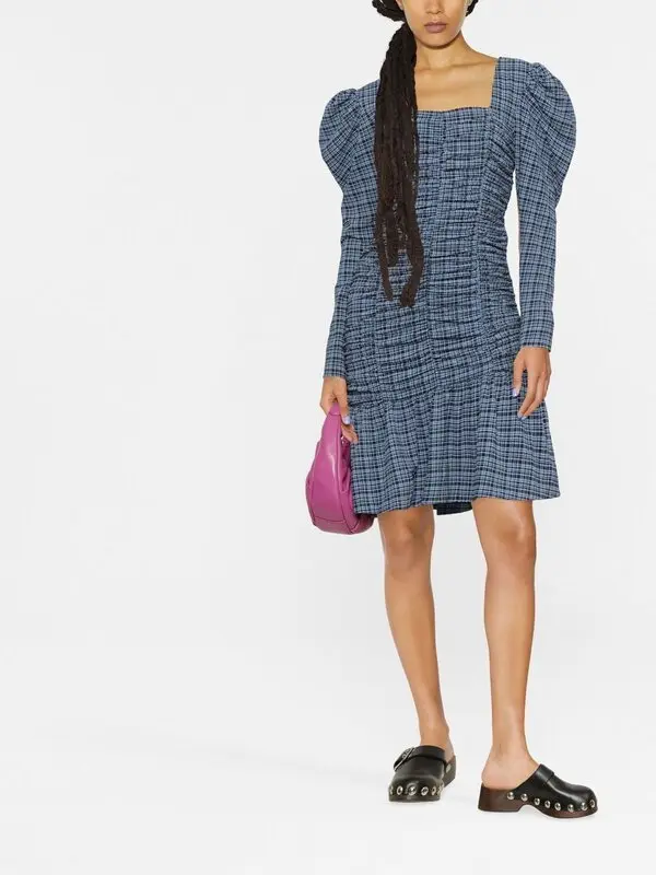 GANNI Seersucker Mini Dress