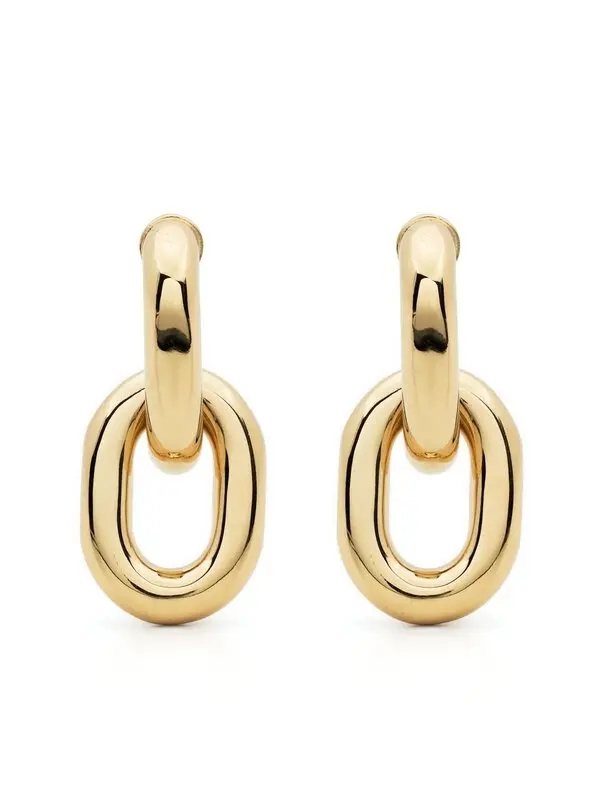 Rabanne Chain-link Hoop Earrings - Gold