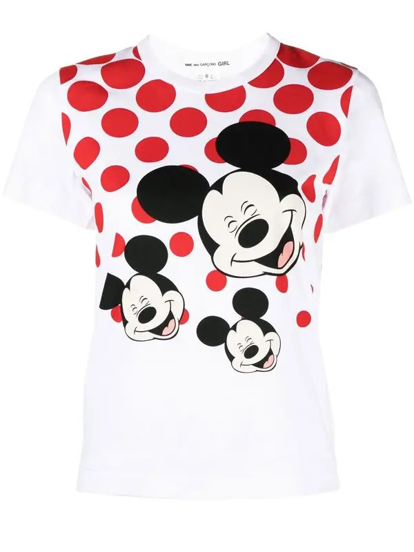 Comme Des Garçons Graphic-print Crew Neck T-shirt - White