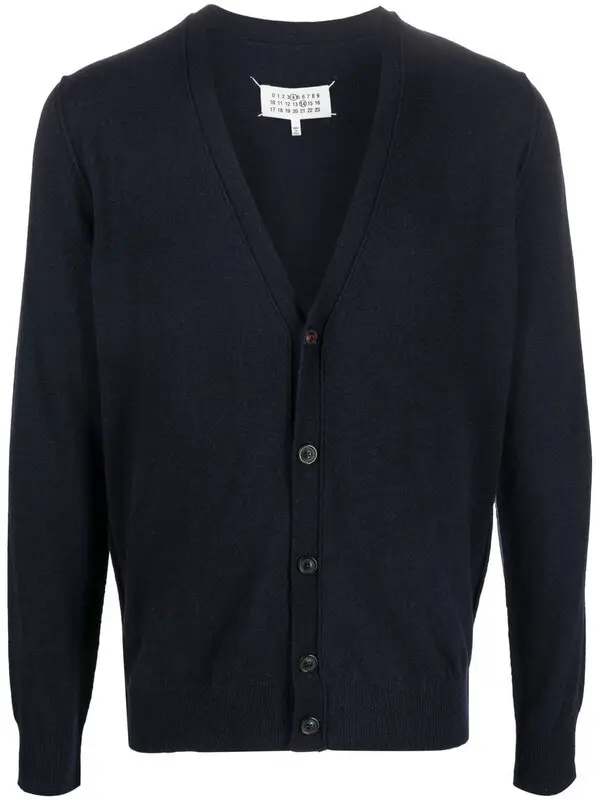 MAISON MARGIELA V-neck Cashmere Cardigan - Blue
