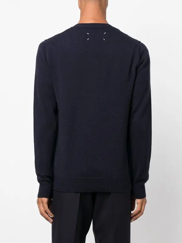 MAISON MARGIELA V-neck Cashmere Cardigan - Blue