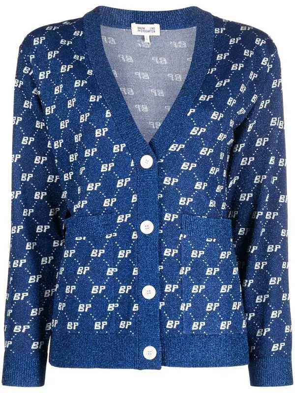 Baum Und Pferdgarten Logo-print Cardigan - Blue