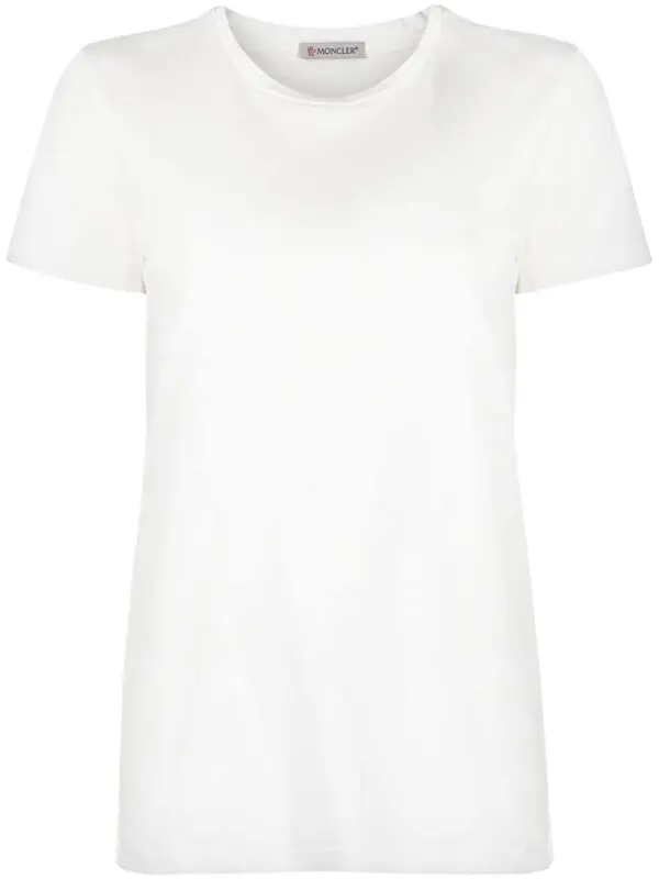 Moncler Logo-patch Ribbed T-shirt - White