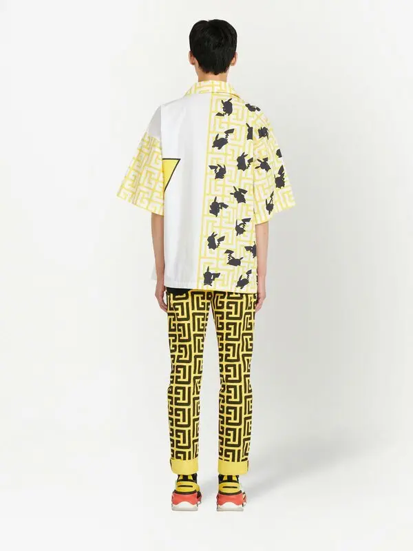 Balmain X Pokemon Pikachu-print Short-sleeve Shirt