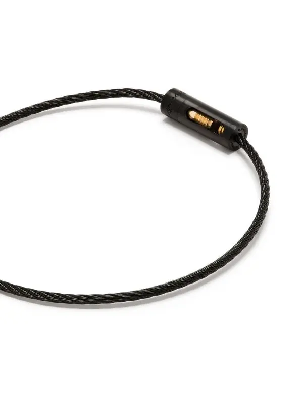 Le Gramme 18kt Yellow Gold And Titanium 5g Cable Bracelet - Black