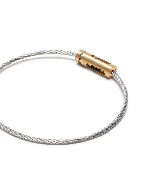 Le Gramme 18kt Yellow Gold And Titanium 6g Cable Bracelet - Silver