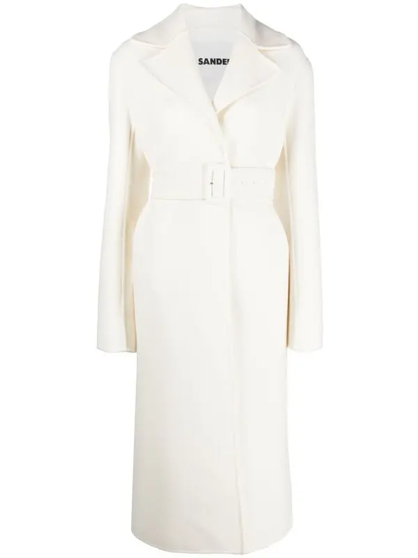 JIL SANDER Belted Single-breasted Coat