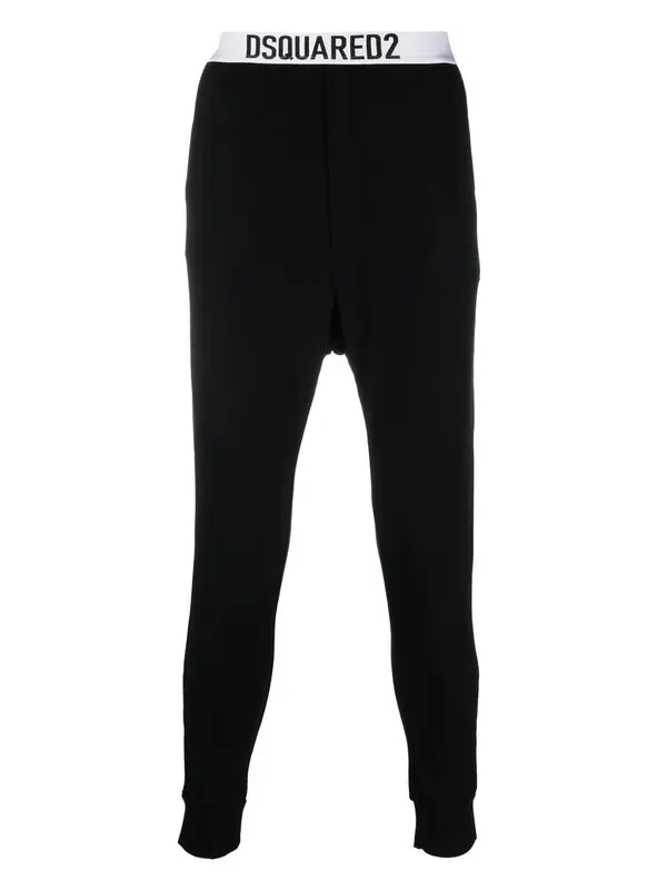 Dsquared2 Logo-waistband Sleep Leggings - Black
