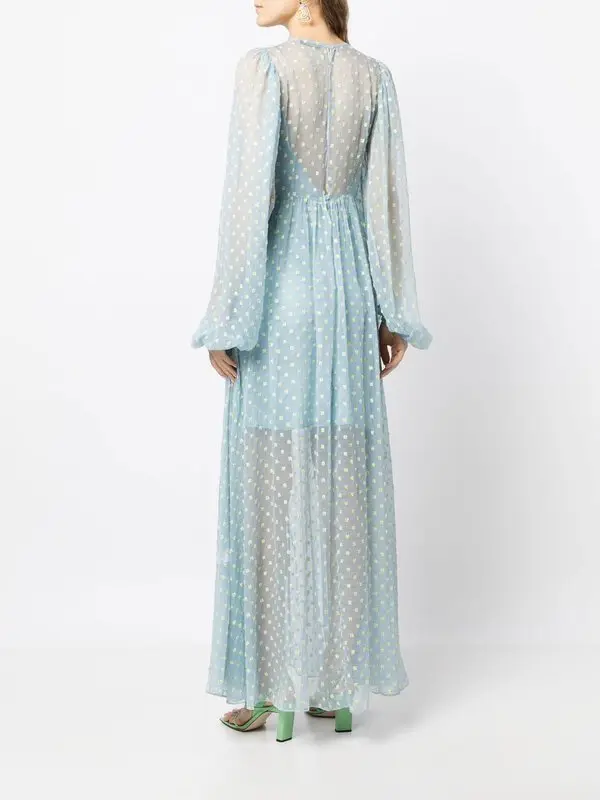 Stine Goya Embroidered Shift Maxi Dress - Blue | Editorialist