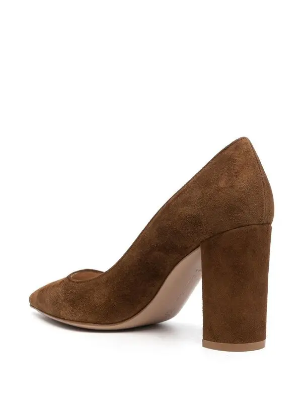 GIANVITO ROSSI Piper 85mm Suede Pumps - Brown