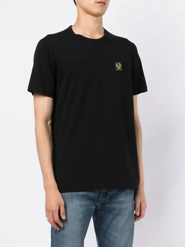 Belstaff Logo-patch Crew Neck T-shirt - Black