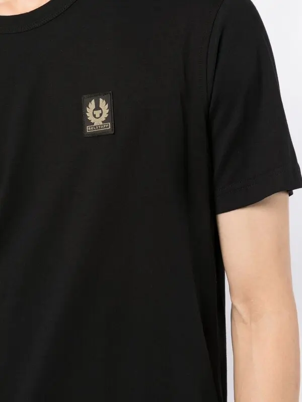 Belstaff Logo-patch Crew Neck T-shirt - Black