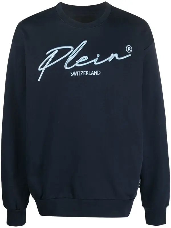 Philipp Plein Logo Crew Neck Sweatshirt - Blue