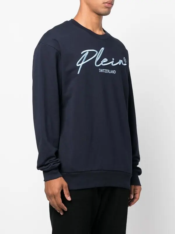 Philipp Plein Logo Crew Neck Sweatshirt - Blue