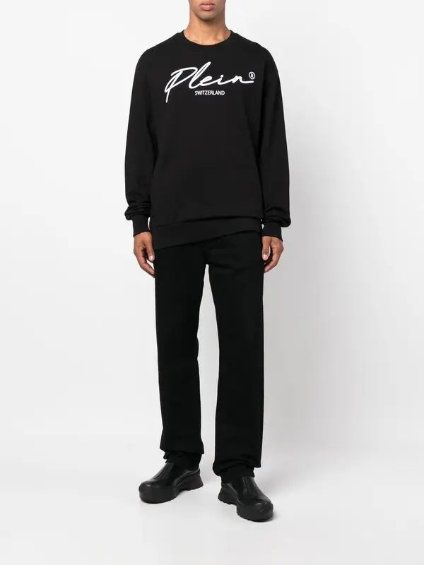 Philipp Plein Logo Crew-neck Jumper - Black