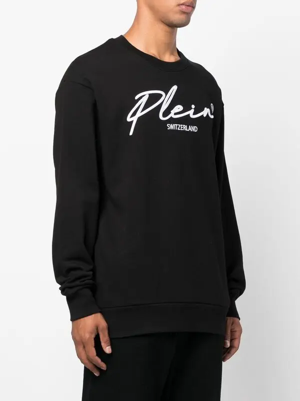 Philipp Plein Logo Crew-neck Jumper - Black