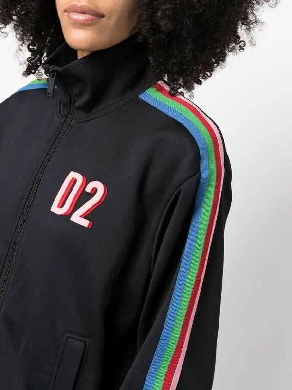Dsquared2 Side-stripe Zip-up Sweatshirt