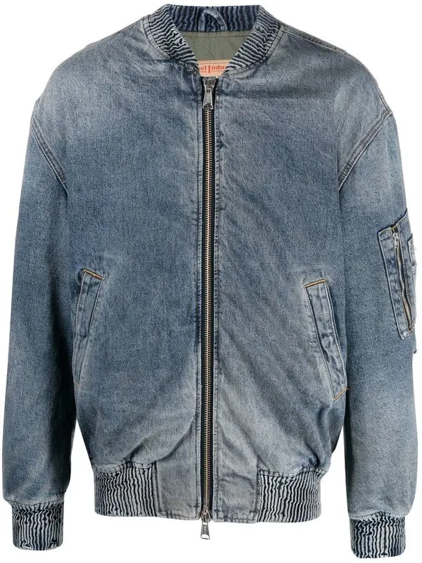 DIESEL® Denim Bomber Jacket - Blue