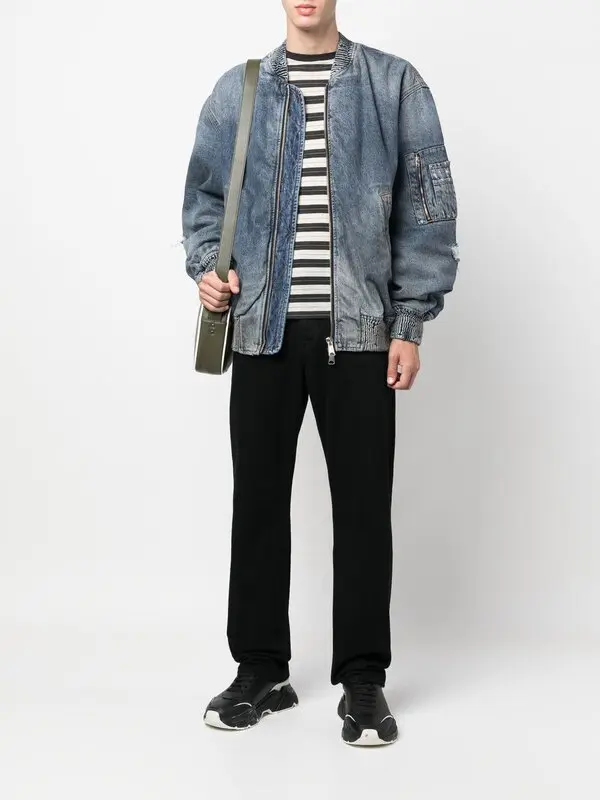 DIESEL® Denim Bomber Jacket - Blue