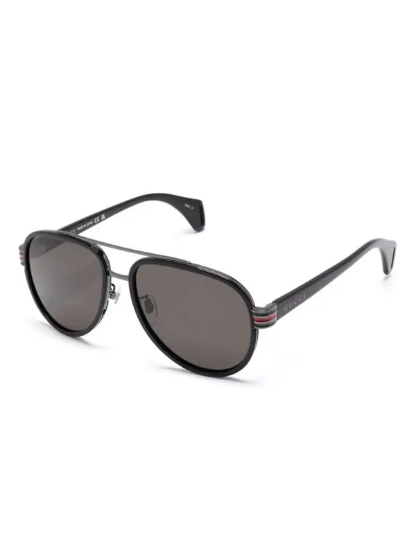 Gucci Pilot-frame Sunglasses - Black