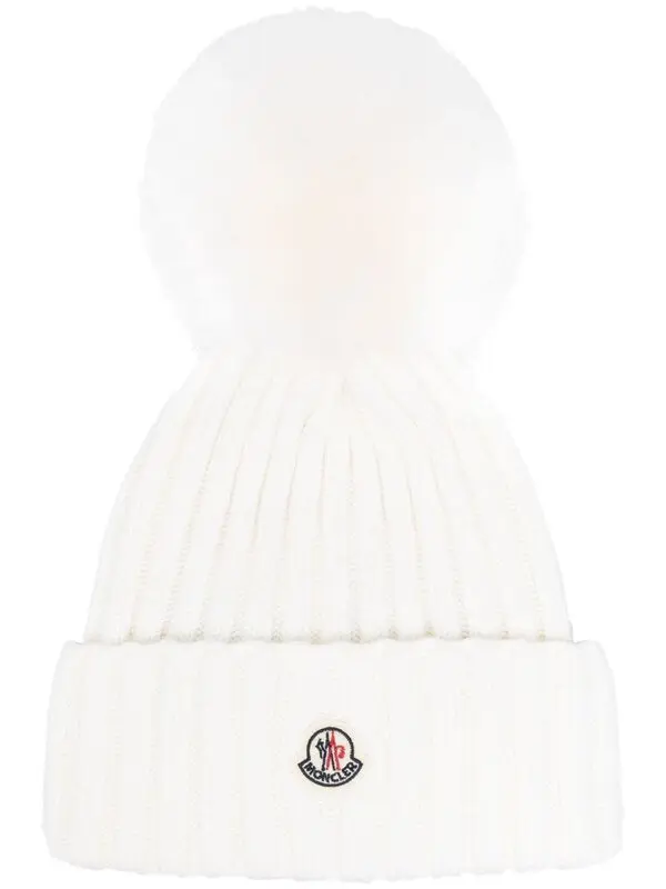 Moncler Pom-pom Beanie - White