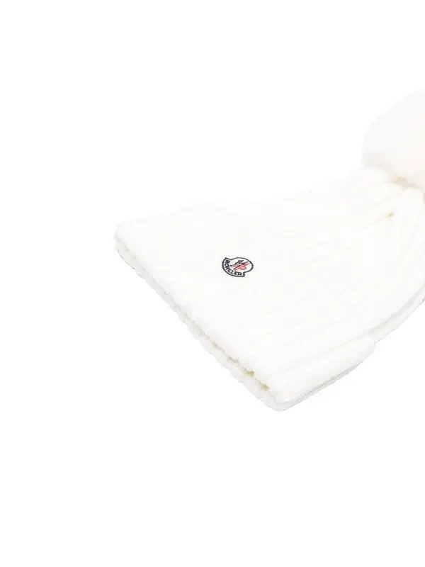 Moncler Pom-pom Beanie - White