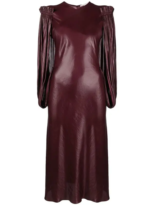 Stella McCartney Draped-sleeve Midi Dress