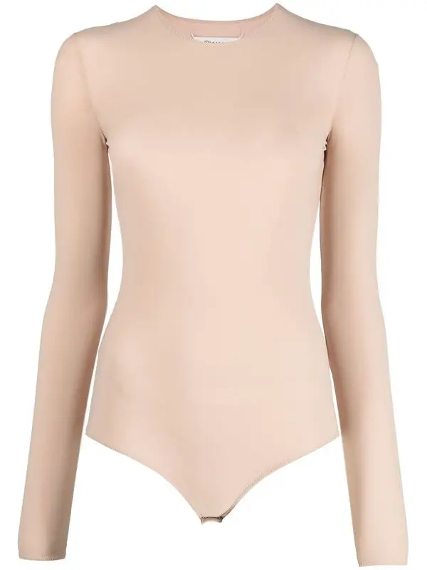 MAISON MARGIELA Round-neck Jersey Bodysuit - Neutrals