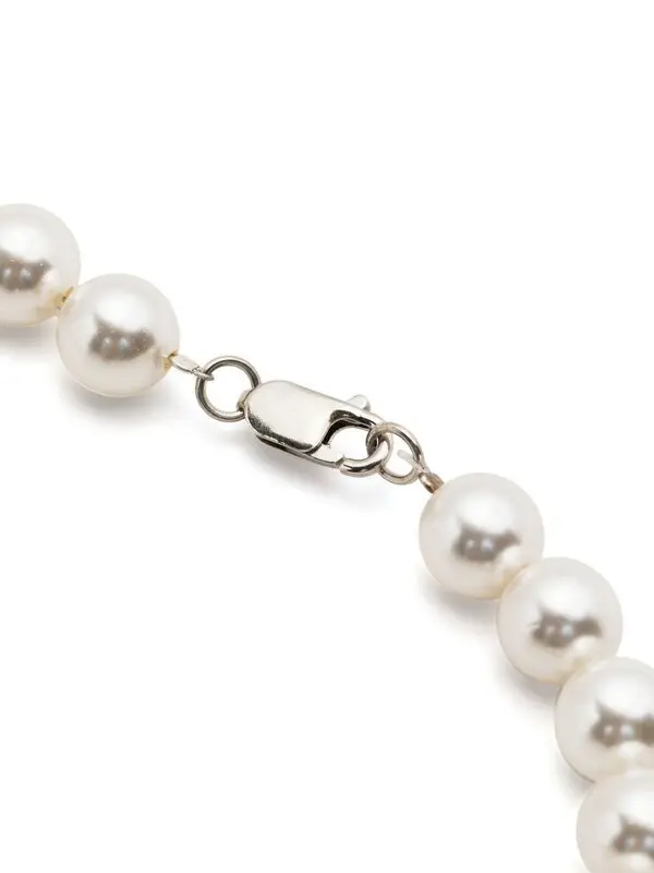 MISBHV Pearl Logo-charm Necklace