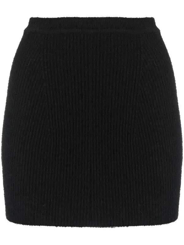 Wardrobe.NYC Ribbed Knit Mini Skirt