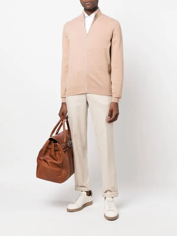 Brunello Cucinelli Zip-up Cashmere Jumper - Neutrals