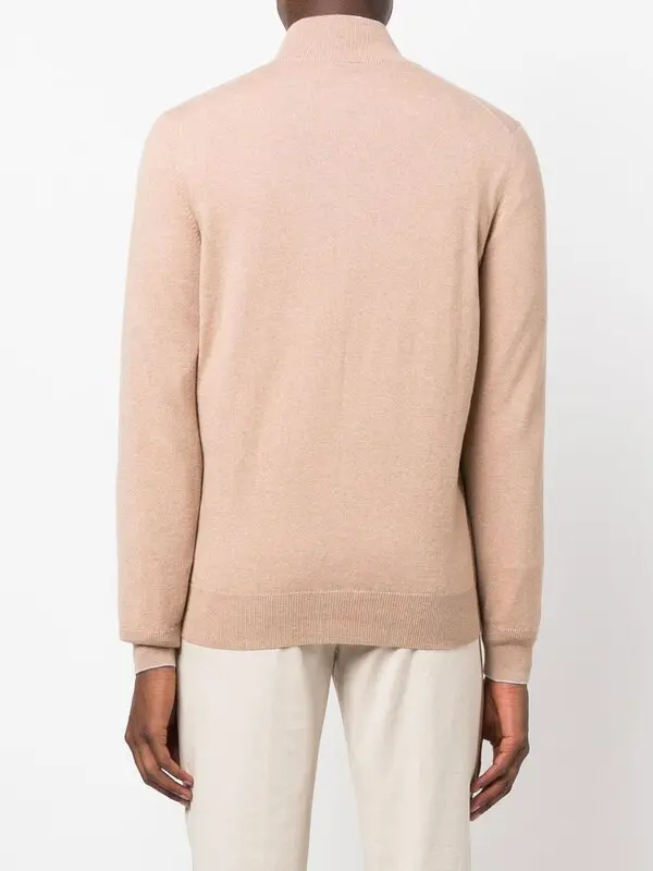 Brunello Cucinelli Zip-up Cashmere Jumper - Neutrals