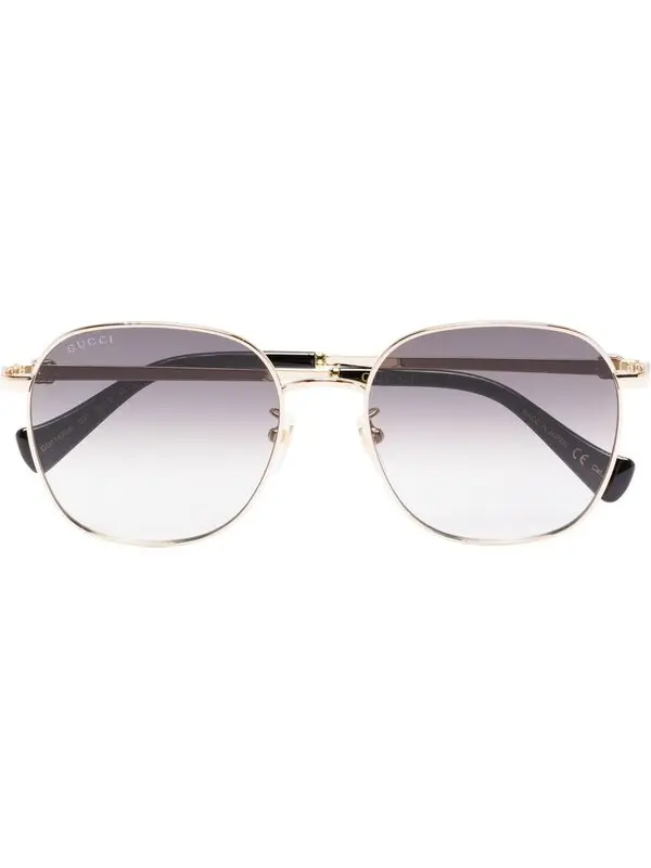Gucci Round-frame Gradient Sunglasses - Grey