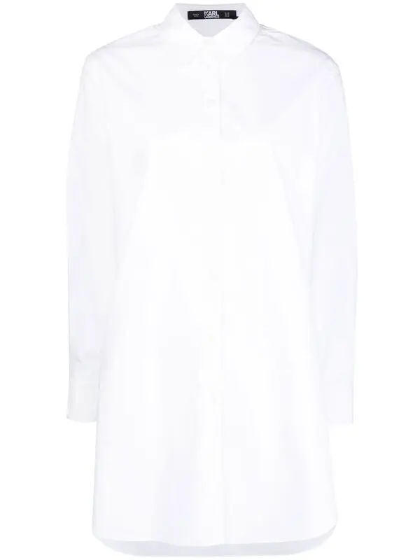 Karl Lagerfeld Logo-print Tunic Shirt - White