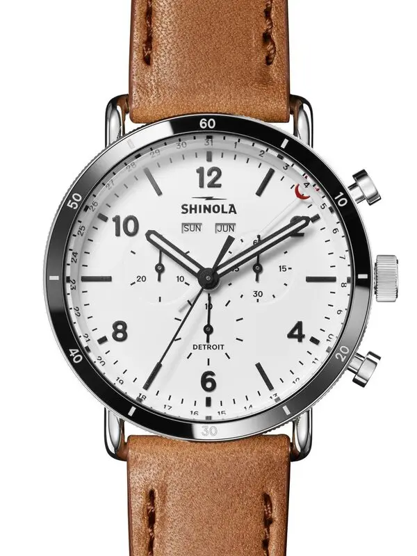 Shinola Canfield Sport 45mm Chronograph Watch - White