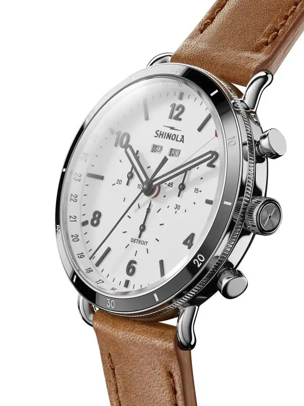 Shinola Canfield Sport 45mm Chronograph Watch - White