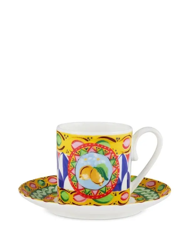 Dolce & Gabbana Geometric-pattern Porcelain Espresso-set