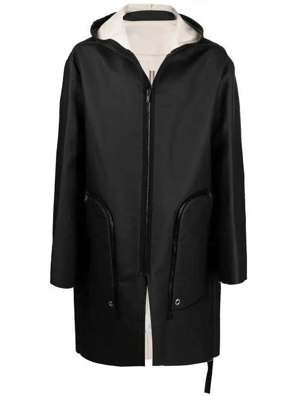 ジャケット・アウター RickOwens DRKSHDW STROBE PARKA Rick Owens Strobe Long-Length Parka - Black | Editorialist