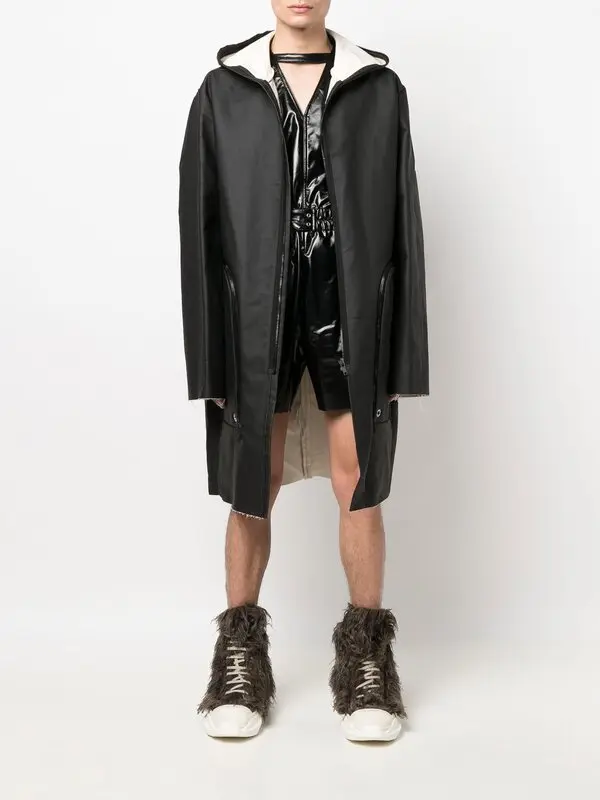 Rick Owens Strobe Long-Length Parka - Black | Editorialist