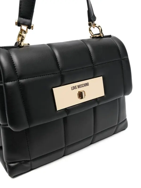 Moschino Quilted Top Handle Bag
