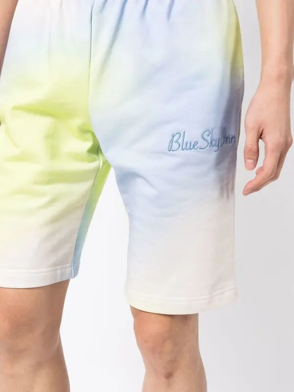 BLUE SKY INN Embroidered Logo Tie-dye Shorts