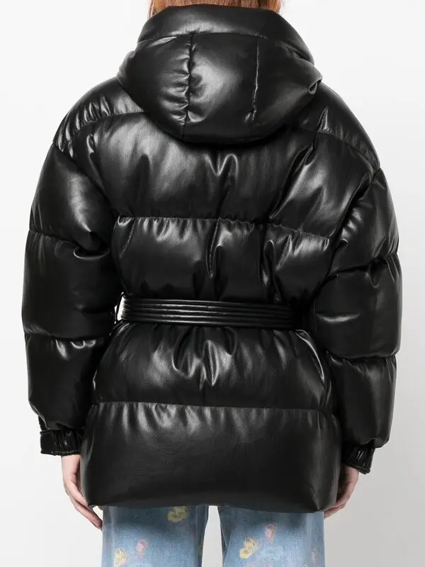 IENKI IENKI Faux-leather Padded Jacket