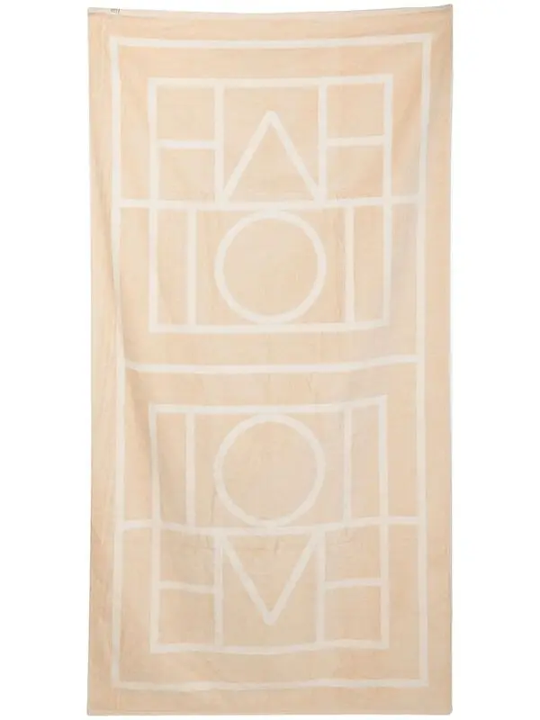 TOTEME Monogram Jacquard Beach Towel - Neutrals