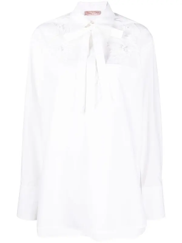 Valentino Garavani Flower Embroidered Shirt