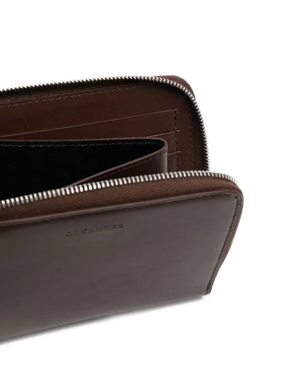 JIL SANDER Embossed-logo Zip-up Card Holder