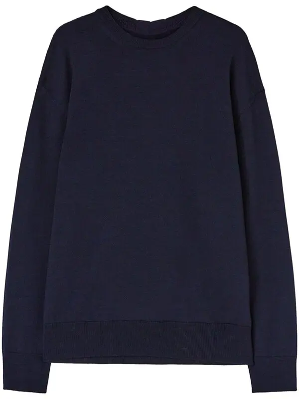 JIL SANDER Fine-knit Wool Jumper - Blue