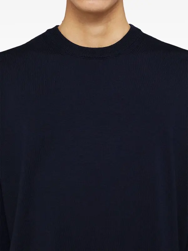 JIL SANDER Fine-knit Wool Jumper - Blue
