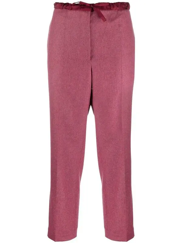 JIL SANDER Cropped Wool Blend Trousers