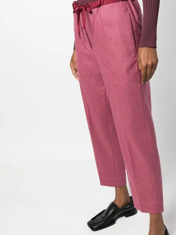 JIL SANDER Cropped Wool Blend Trousers